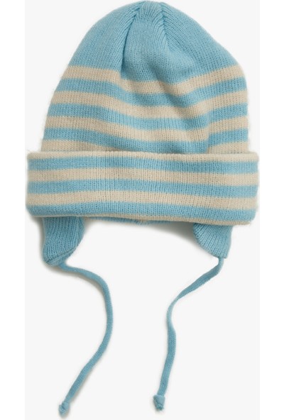 Koton Kids Erkek Çocuk Çizgili Bere Lacivert