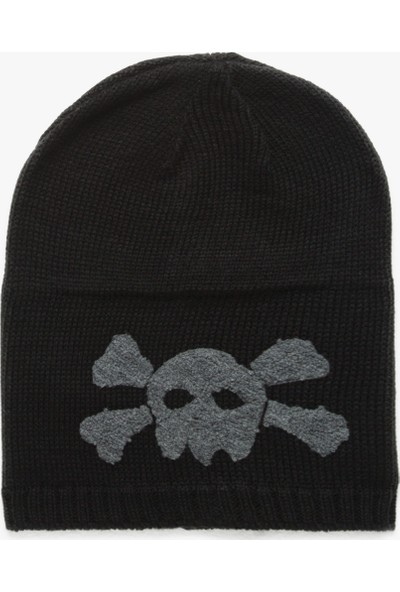 Koton Kids Erkek Çocuk Desenli Bere Siyah