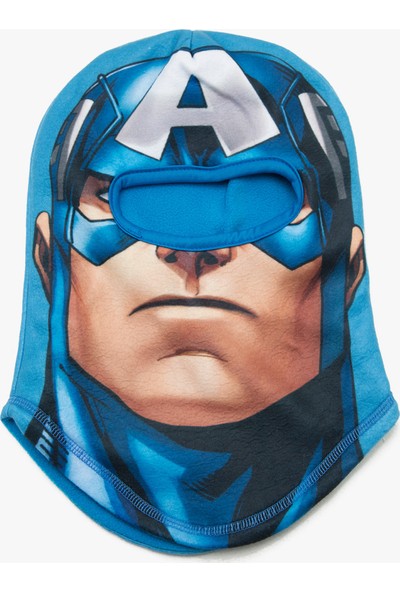 Koton Kids Erkek Çocuk Kaptan Amerika Baskılı Bere Mavi