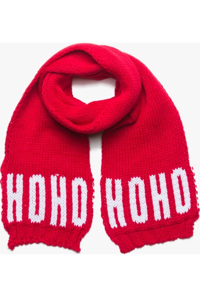 Koton Kids Erkek Çocuk Yazı Desenli Atkı Kırmızı