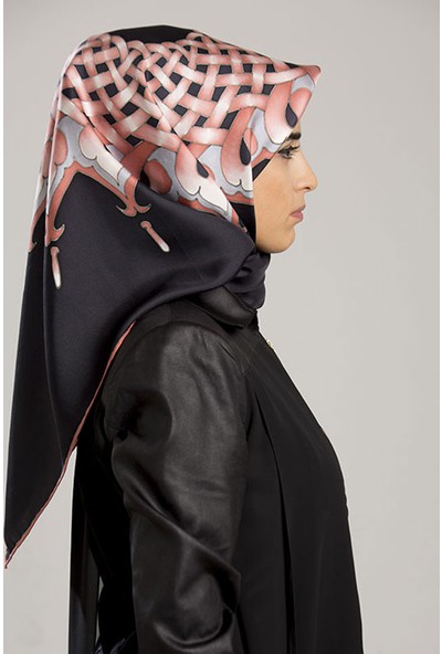Argite Eşarp Twill İpek Eşarp Türk Motifi
