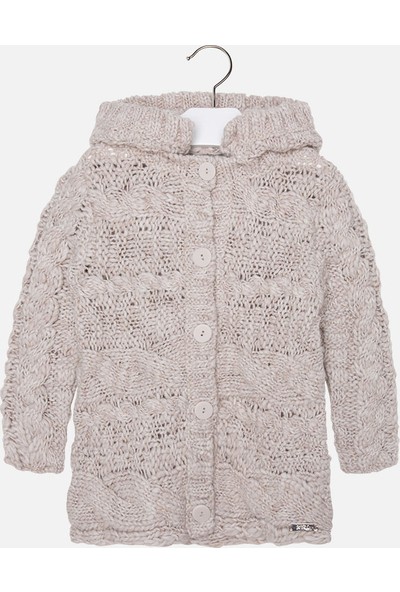Mayoral Kız Kapşonlu Örme Hırka