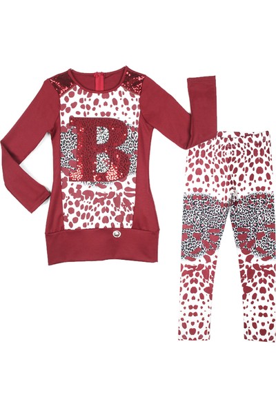 Badi Junior Baskılı Bluz-Tayt Takım