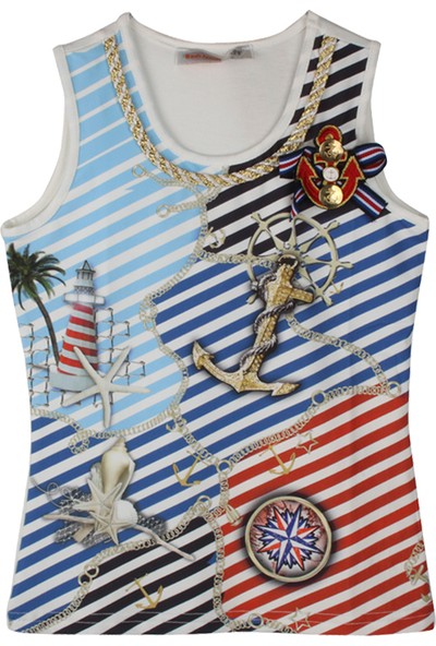 Badi Junior Kız Baskılı Kolsuz Tişört