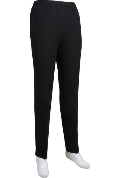 Osman Bey Kadın Büyük Beden Beli Tam Lastikli Yüksek Bel Likralı Kumaş Pantolon Siyah Osman Bey Kadın Büyük Beden Beli Tam Lastikli Yüksek Bel Likralı Kumaş Pantolon Siyah