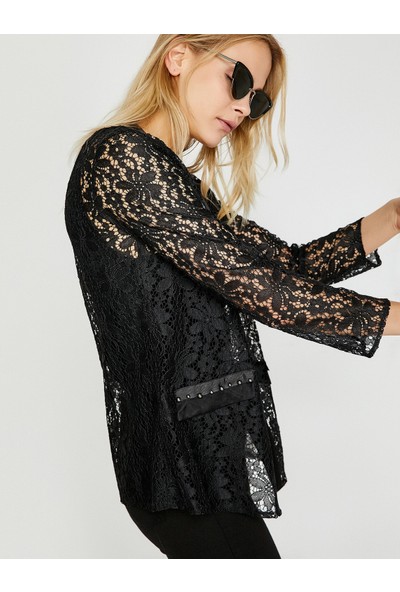 Koton Kadın Dantel Detaylı Ceket Koton Kadın Dantel Detaylı Ceket