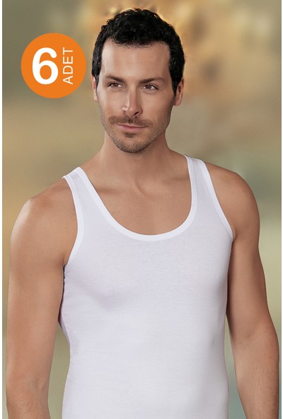 Şahinler 6 lı Paket Likralı Erkek Atlet ME066