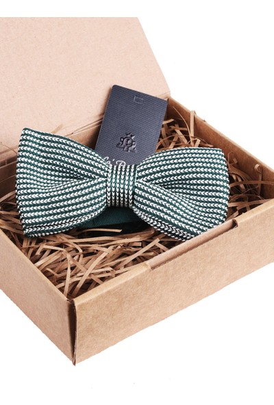 La Pescara Yeşil - Beyaz Örgü Papyon Ör111