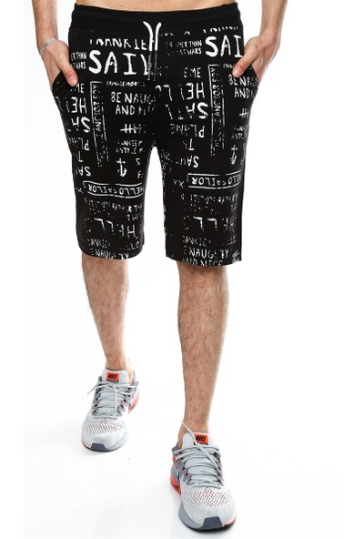 Madmext Pano Baskılı Siyah Kapri 2408