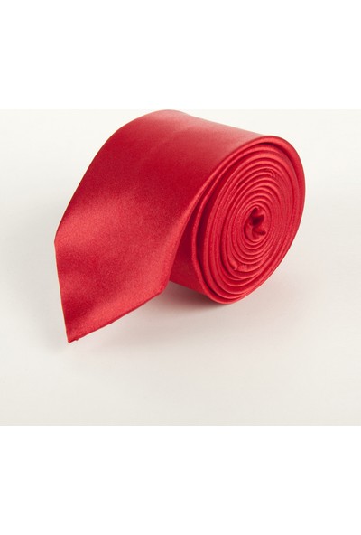 Zaim Aksesuar Erkek Kırmızı Saten Kravat ve Mendil Zaim Aksesuar Erkek Kırmızı Saten Kravat ve Mendil