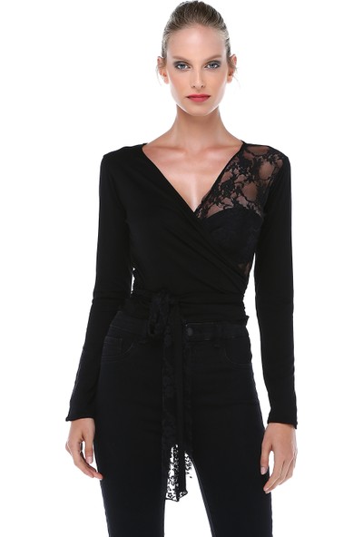 Quincey Kadın Dantelli Anvelop Bluz Quincey Kadın Dantelli Anvelop Bluz