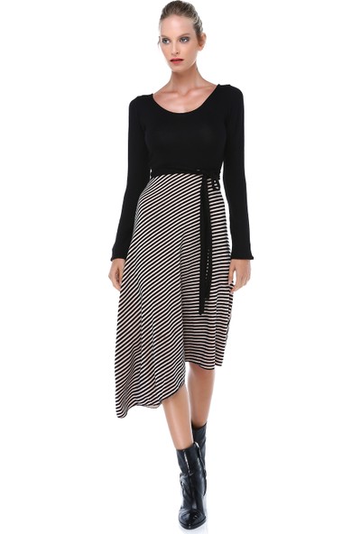 Quincey Kadın Verev Etekli Elbise