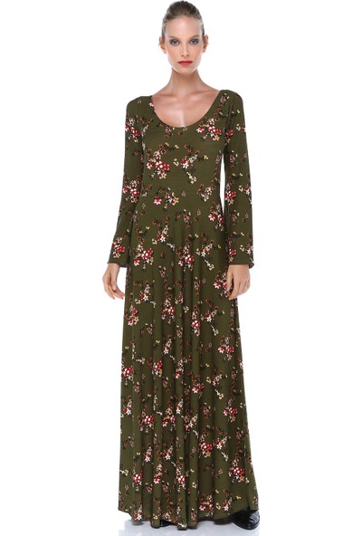 Quincey Kadın Krep Maxi Elbise