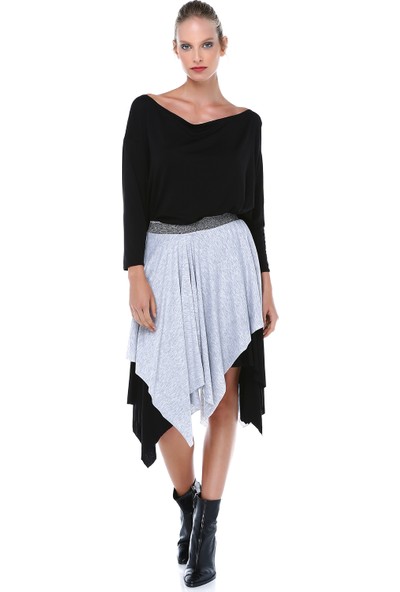 Quincey Kadın Salaş Kesim Çift Kat Etek