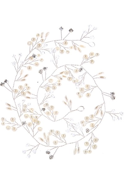 Gelinsacaksesuar Gelin Tacı Uzun Sarmaşık 40Cm Gelinsacaksesuar Gelin Tacı Uzun Sarmaşık 40Cm