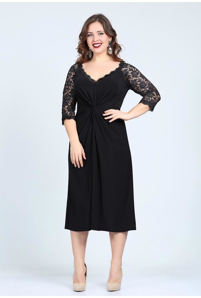 Angelino Butik Kl8755 Siyah Abiye Elbise