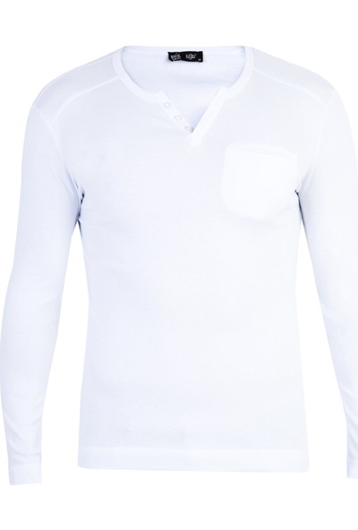 Kiğılı Bisiklet Yaka Tasarım Slim Fit Sweatshirt