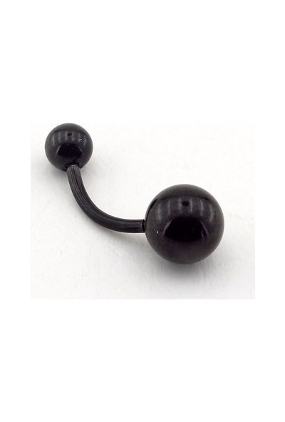 Solfera Top Uçlu Siyah Renkli Göbek Piercing P364 Solfera Top Uçlu Siyah Renkli Göbek Piercing P364