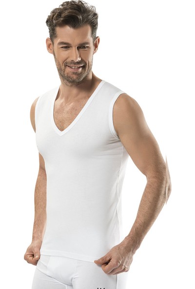 Jiber Erkek V Yaka Likralı Kolsuz Atlet - 117 Jiber Erkek V Yaka Likralı Kolsuz Atlet - 117