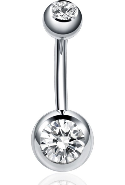 Chavin Yuvarlak Taşlı Göbek Piercing Dt92