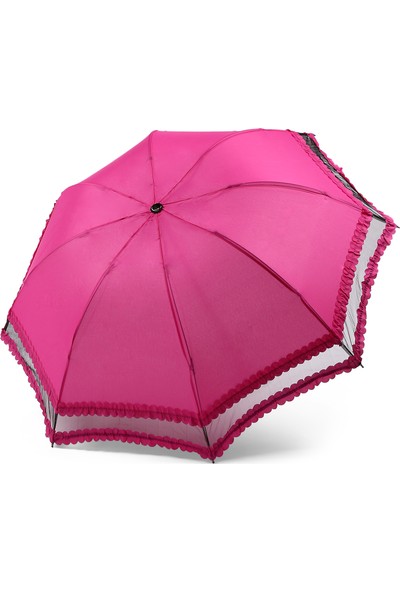 Almera Konsept Şemsiye Pembe Dantelli 354