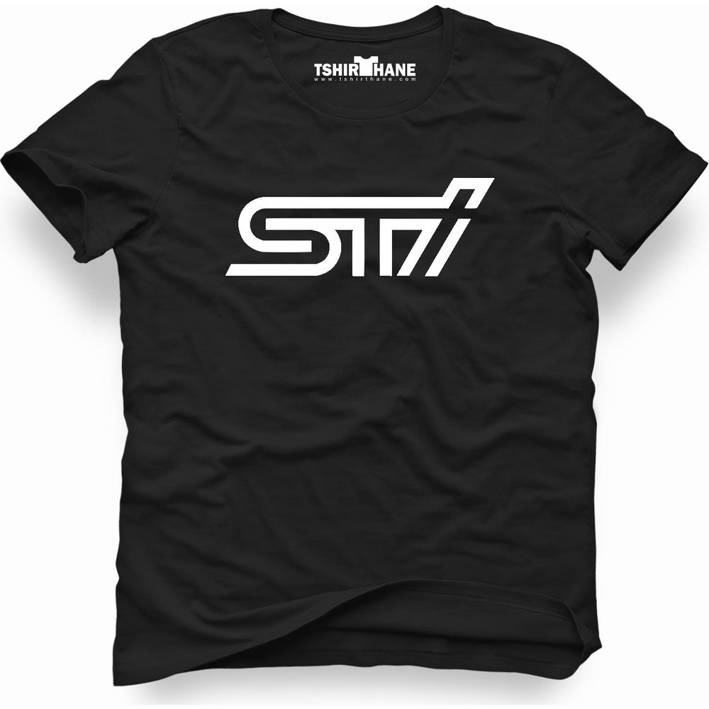 Tshirthane Subaru Sti Logo Siyah Erkek T-Shirt Fiyatı