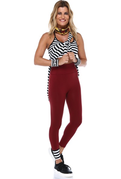 Fit21 Uzun Tayt Bordo