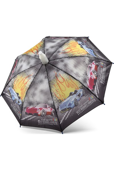 Almera Pvc Kılıflı Erkek Çocuk Şemsiyesi - Cars Siyah
