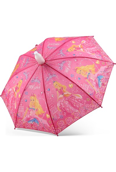 Almera Pvc Kılıflı Kız Çocuk Şemsiyesi - Elf Girl Pembe