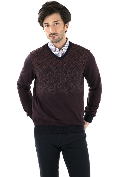 Burattı V Yaka Erkek Sweat 4318078