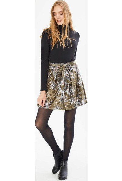 Xint Kemeri Lastikli Kadife Etek