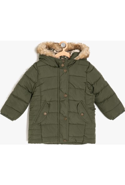 Koton Kids Suni Kürk Detaylı Kaban