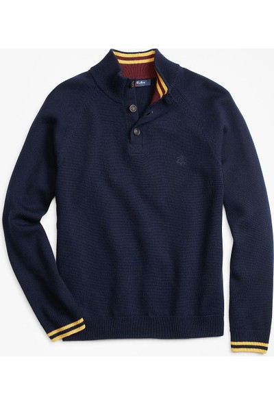 Brooks Brothers Çocuk Yarım Boyazlı Düğmeli Kazak