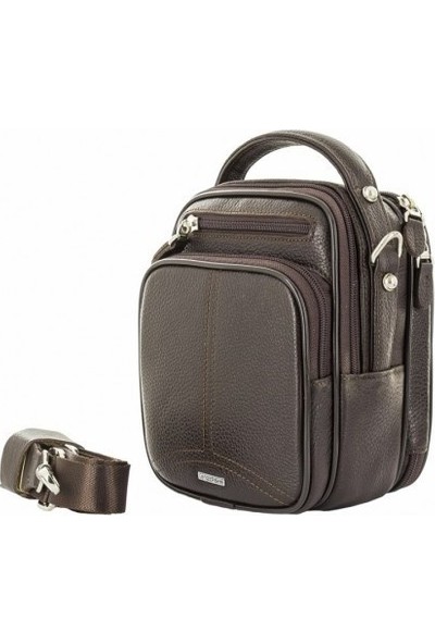 Cengiz Pakel Erkek Deri El Çantası 1736 Kahve