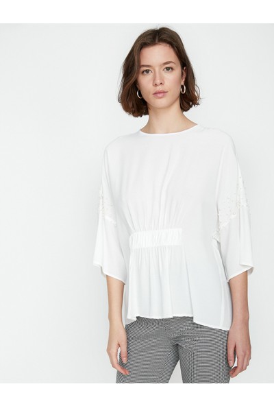 Koton Kadın Boncuk Detaylı Bluz