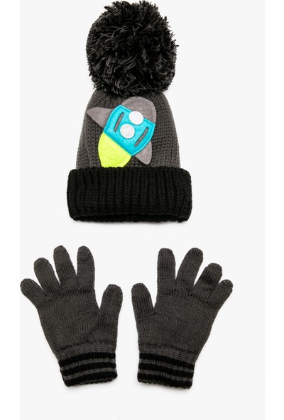 Koton Kids Erkek Çocuk İşlemeli Bere Seti