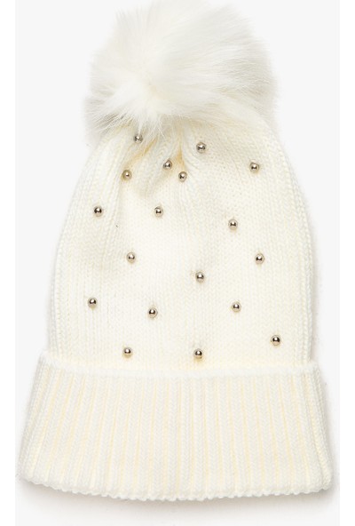 Koton Kız Çocuk Boncuk Detaylı Bere