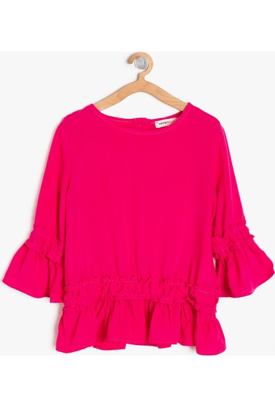 Koton Kız Çocuk Volanlı Bluz