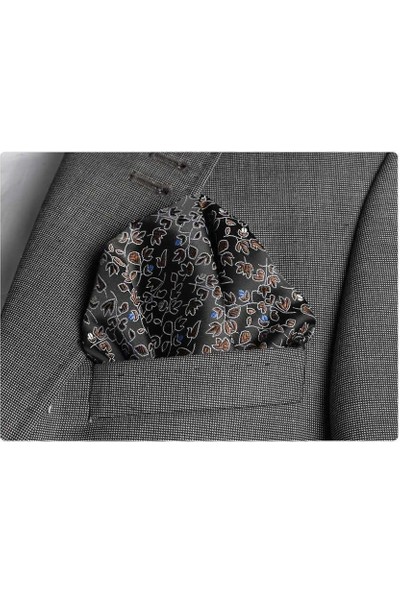 Exve Exclusive Kahverengi Yaprak Desen Cep Yaka Mendili Exve Exclusive Kahverengi Yaprak Desen Cep Yaka Mendili