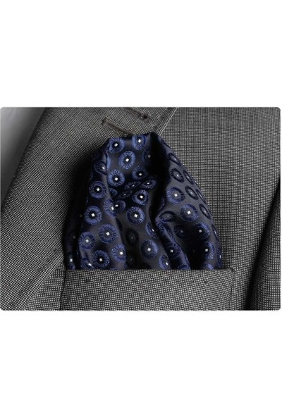 Exve Exclusive Lacivert Desenli Cep Yaka Mendili