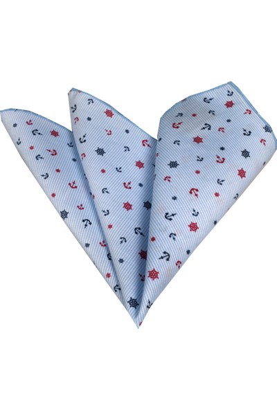 Exve Exclusive Mavi Çapalı Denizci Yaka Cep Mendili Exve Exclusive Mavi Çapalı Denizci Yaka Cep Mendili