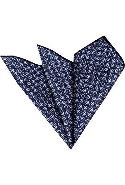 Exve Exclusive Mavi Geometrik Desen Yaka Cep Mendili Exve Exclusive Mavi Geometrik Desen Yaka Cep Mendili