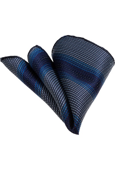 Exve Exclusive Turuncu Çizgili Cep Yaka Mendili