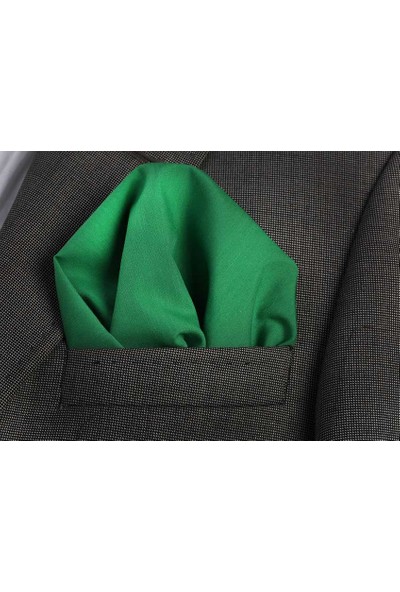 Exve Exclusive Yeşil Sade Cep Yaka Mendili