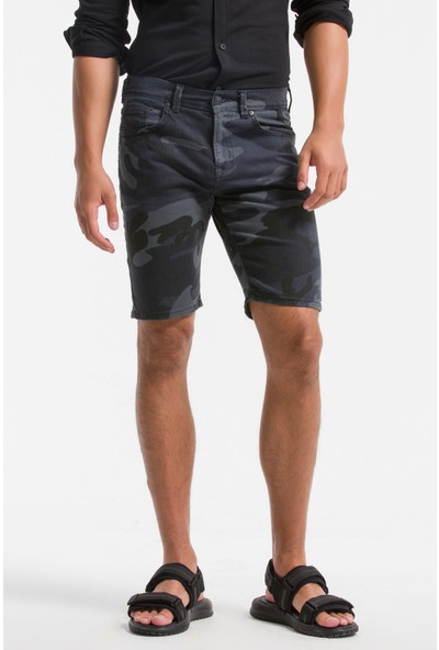LTB Elrond Blue Camouflage Wash Erkek Şort