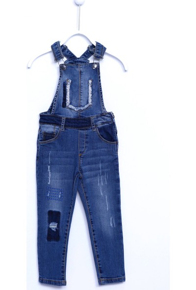 Silversun Kız Çocuk Dokuma 5 Cepli Kot Tulum CT 210266