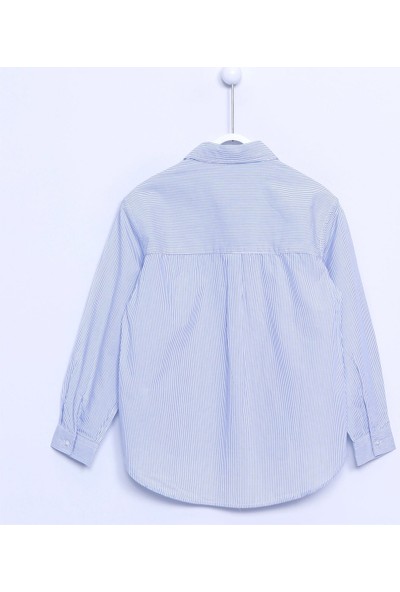 Silversun Kız Çocuk Dokuma Cepli Gömlek GC 310111