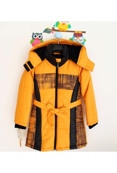 Shopviser Kız Çocuk Kaban Hardal Renk