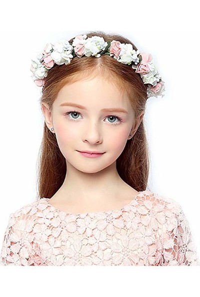 Gelinsacaksesuar Kız Çoçuk Çiçek Taç Set Çoçuk Taç