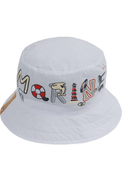 Bay Şapkacı Çocuk Şeritli Bermuda